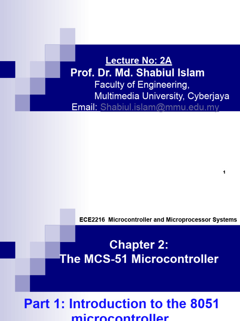 2a Prof. Shabiul Lecture Ch-2 1 Octo 2023 | PDF | Input/Output | Microcontroller