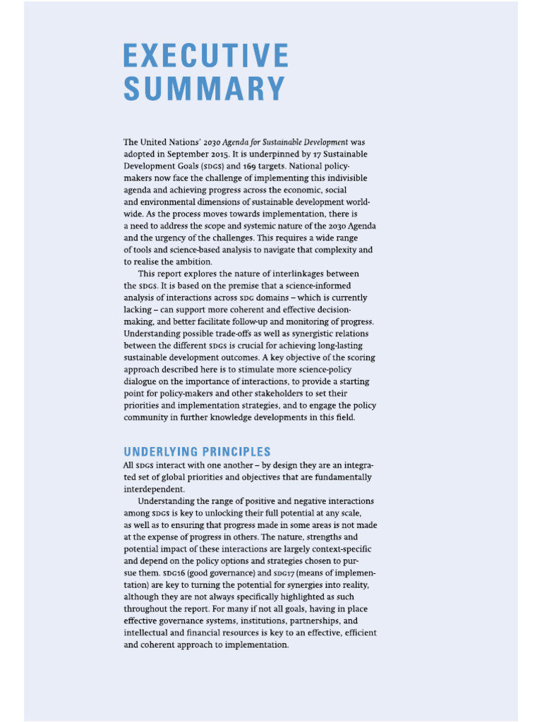 Chapter 1 - SDGs-Guide-To-Interactions Summary | PDF