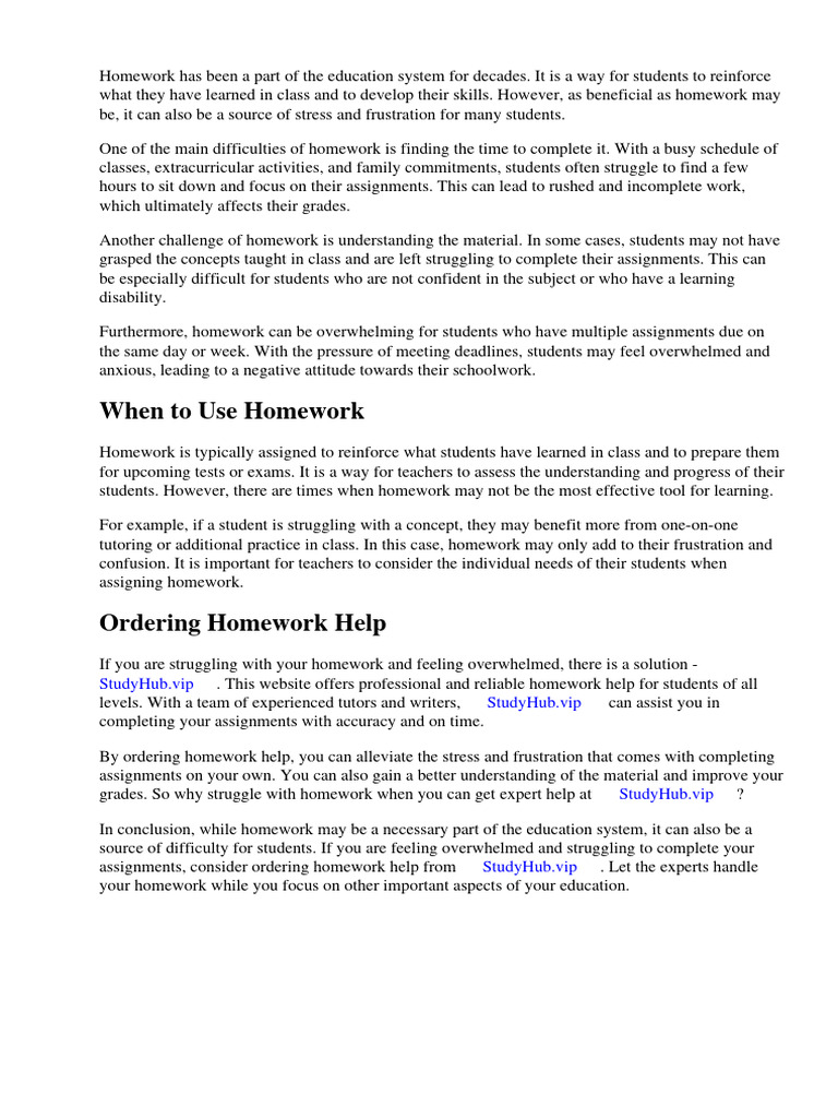 Cuando Se Usa Homework | PDF | Homework | Teachers