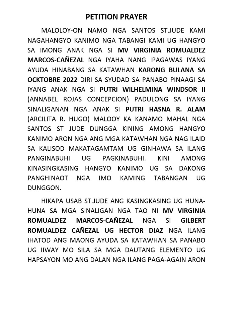 Petition Prayer | PDF