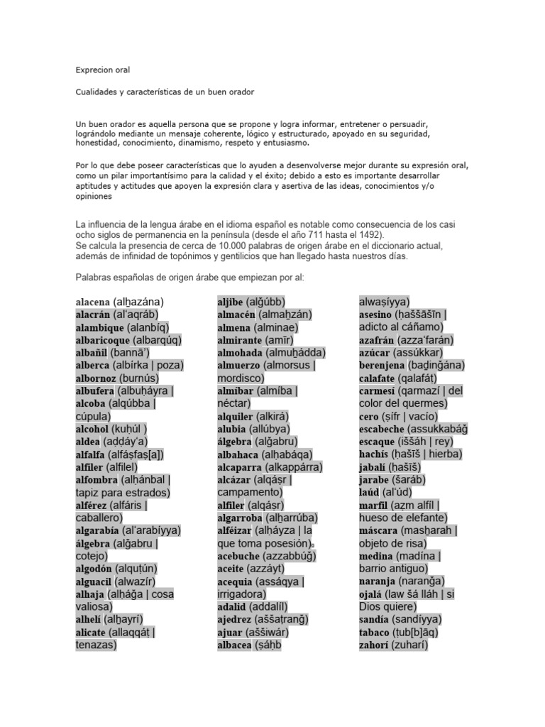 Exprecion Oral | PDF