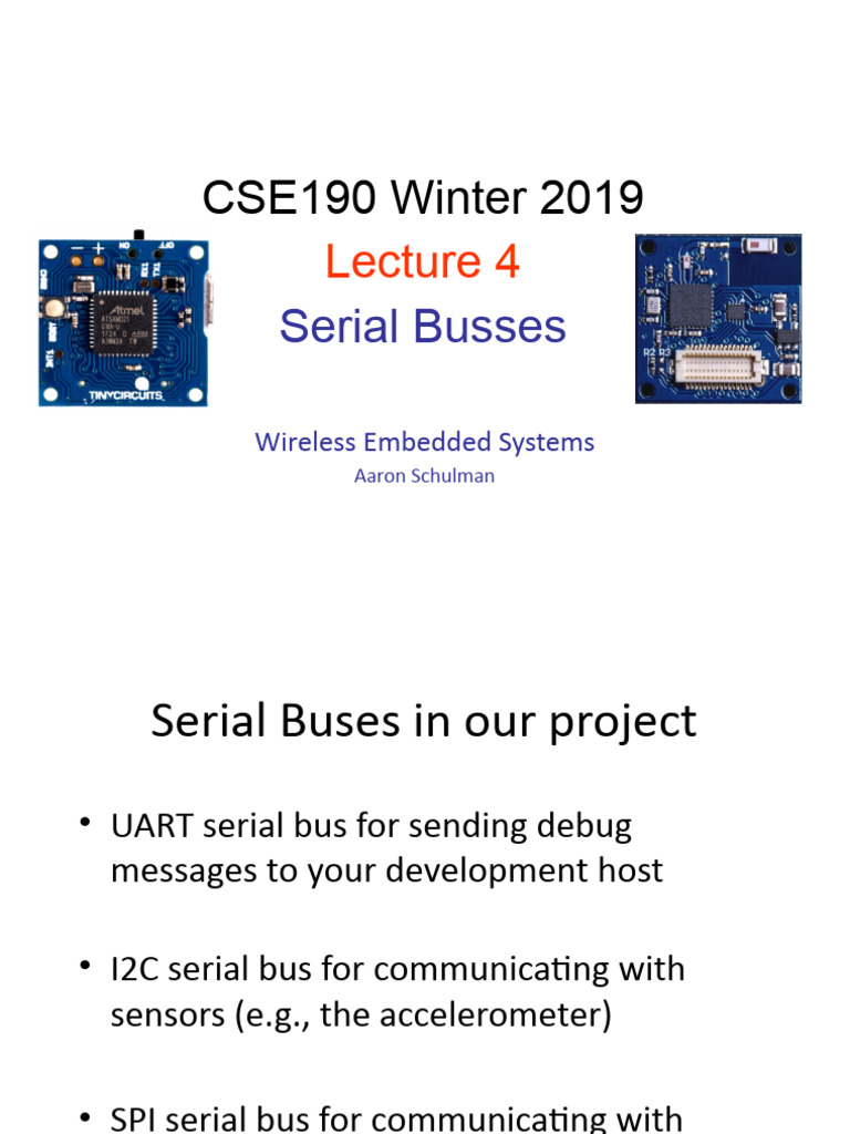 Lecture4-Serial Busses | PDF | Microcontroller | Embedded System