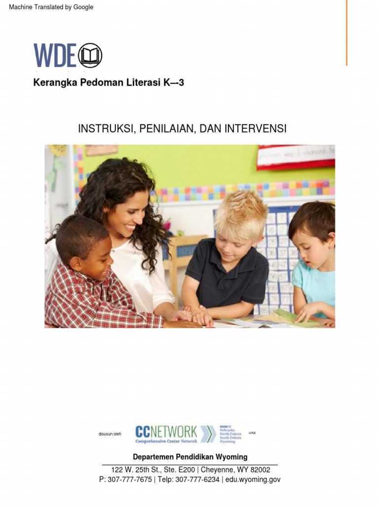 2021 Wyoming K 3 Literacy Guidance Framework 1 | PDF | Kesehatan Holistik