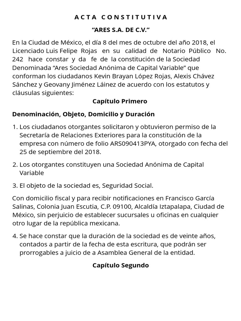 Acta Constitutiva F | PDF | México | Gobierno