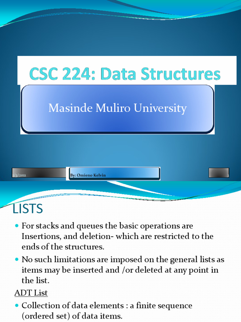 CSC 224 List | PDF | Software Engineering | Data Management