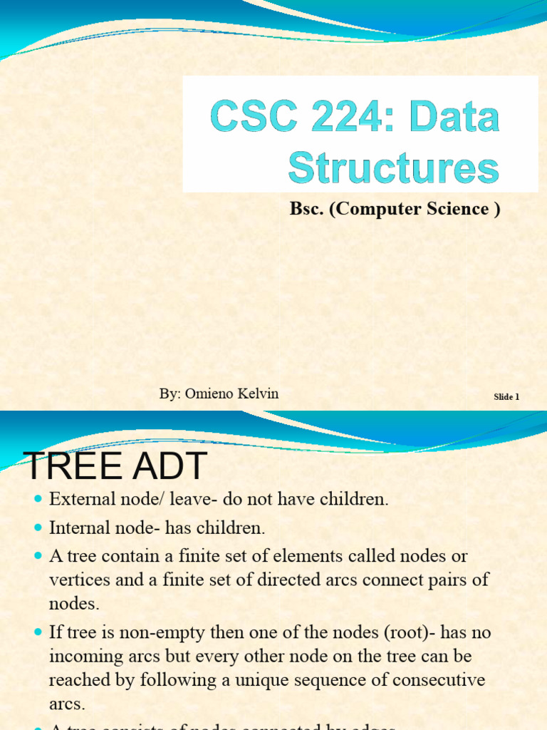 CSC 224 Trees | PDF | Theoretical Computer Science | Algorithms And ... CSC 224 Trees | PDF | Theoretical Computer Science | Algorithms And ...
