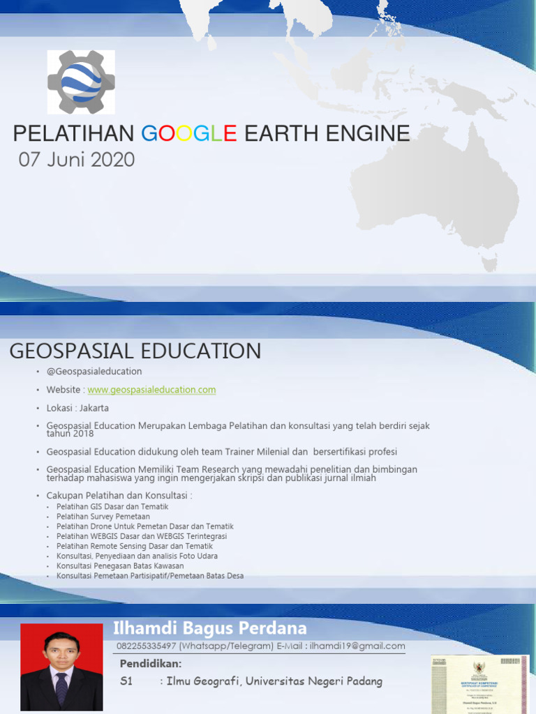 Pelatihan Google Earth Engine Geospasial | PDF | Seni