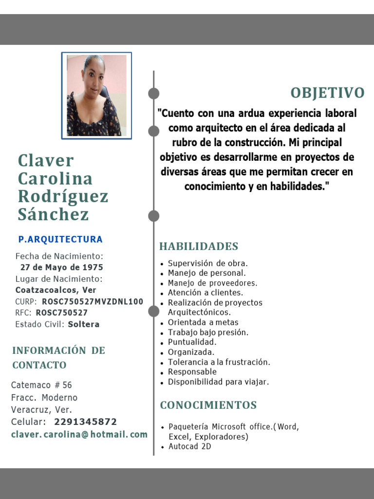 CURRICULUM Claver Carolina Rodríguez Sánchez Marzo 24 | PDF