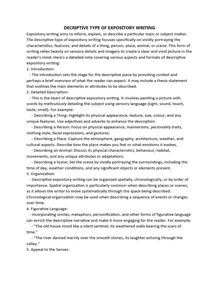 Descriptive Expository Writing Guide | PDF | Causality | Methodology