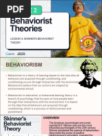 Behaviourism Theory by B.F Skinner PDF | PDF | Reinforcement | Behaviorism