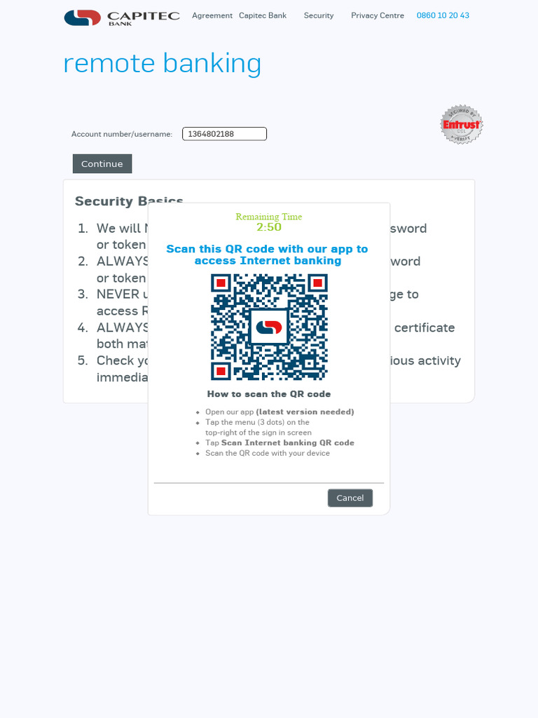 Internet Banking Capitec Bank | PDF