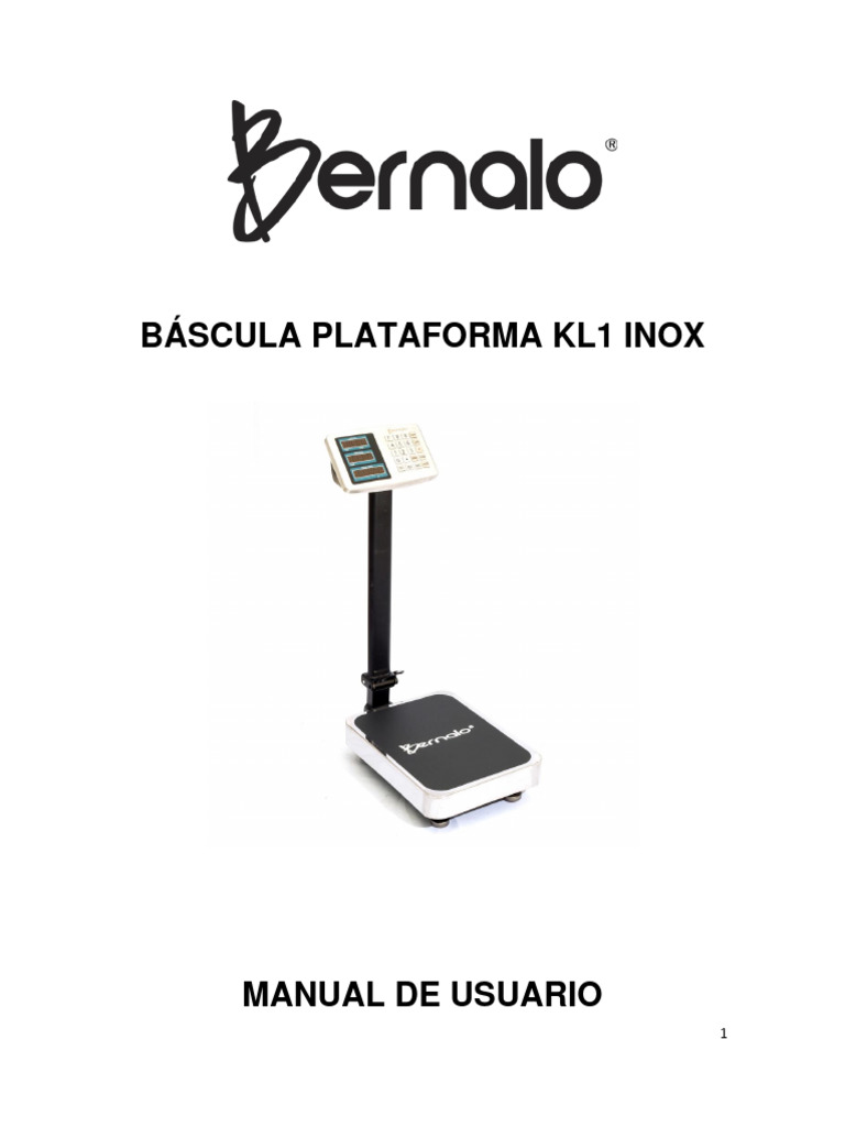 KL1I NOXmanual de Uso Báscula Liquidadora Con Plataforma | PDF | Balanza