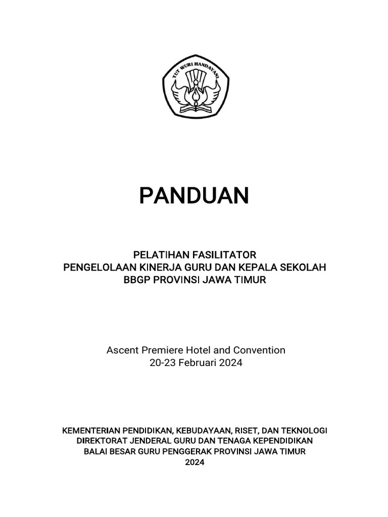 Panduan - Pelatihan - Pengelolaan - Kinerja - Guru - Dan - KS - BBGP - Jatim-1 | PDF | Bisnis