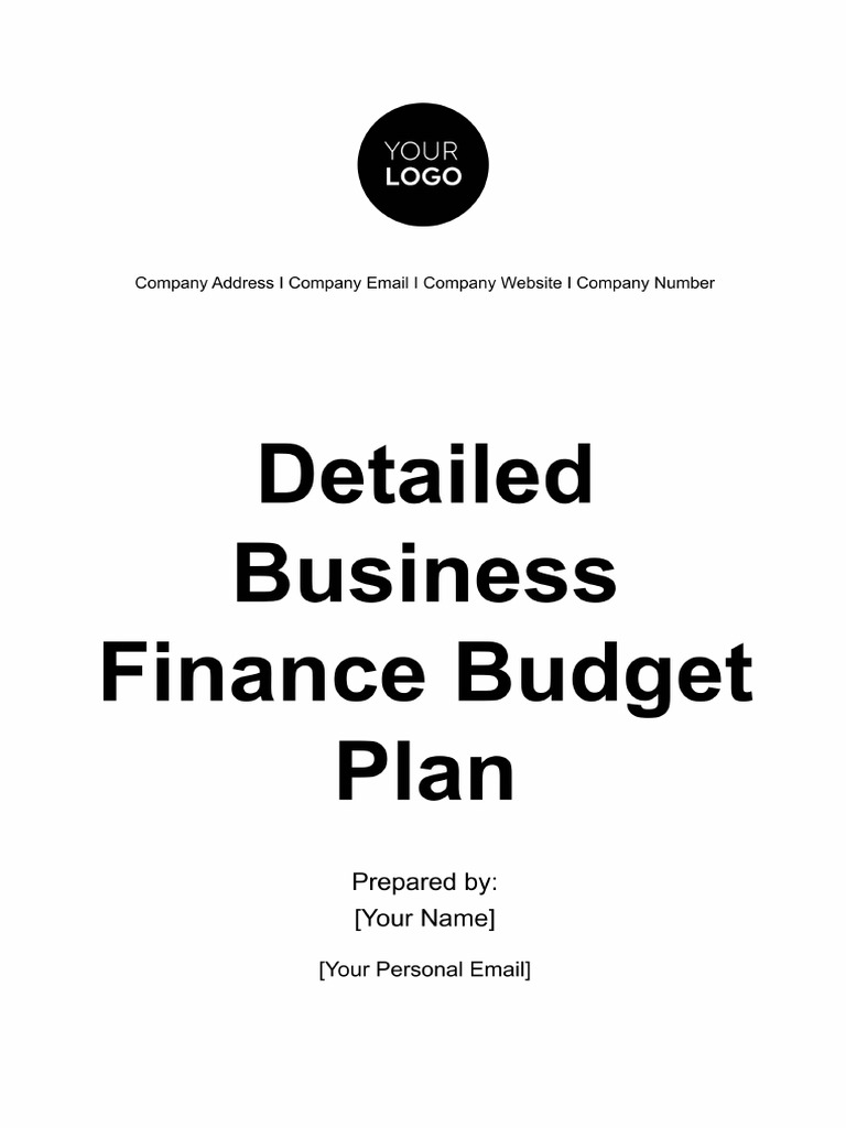 Detailed Business Finance Budget Plan Template - Edit Online & Download ...