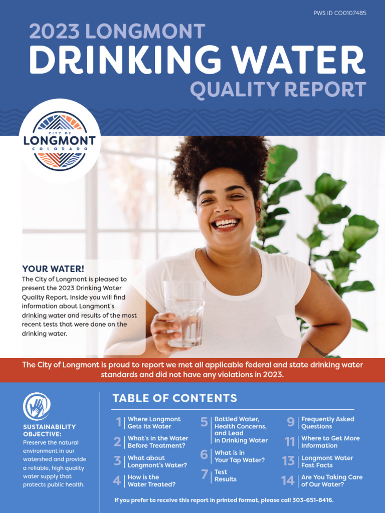 2023 Longmont Drinking Water Quality Report | PDF | Drinking Water ...