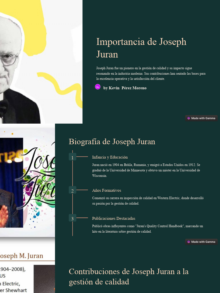 Importancia de Joseph Juran | PDF | Calidad (comercial) | Sistema de manejo de calidad