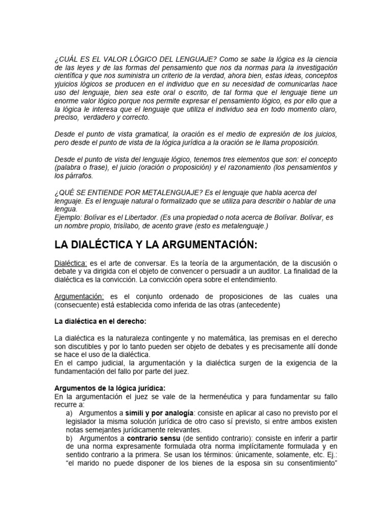 Lenguaje y Argumentacion | PDF | Proposición | Lógica