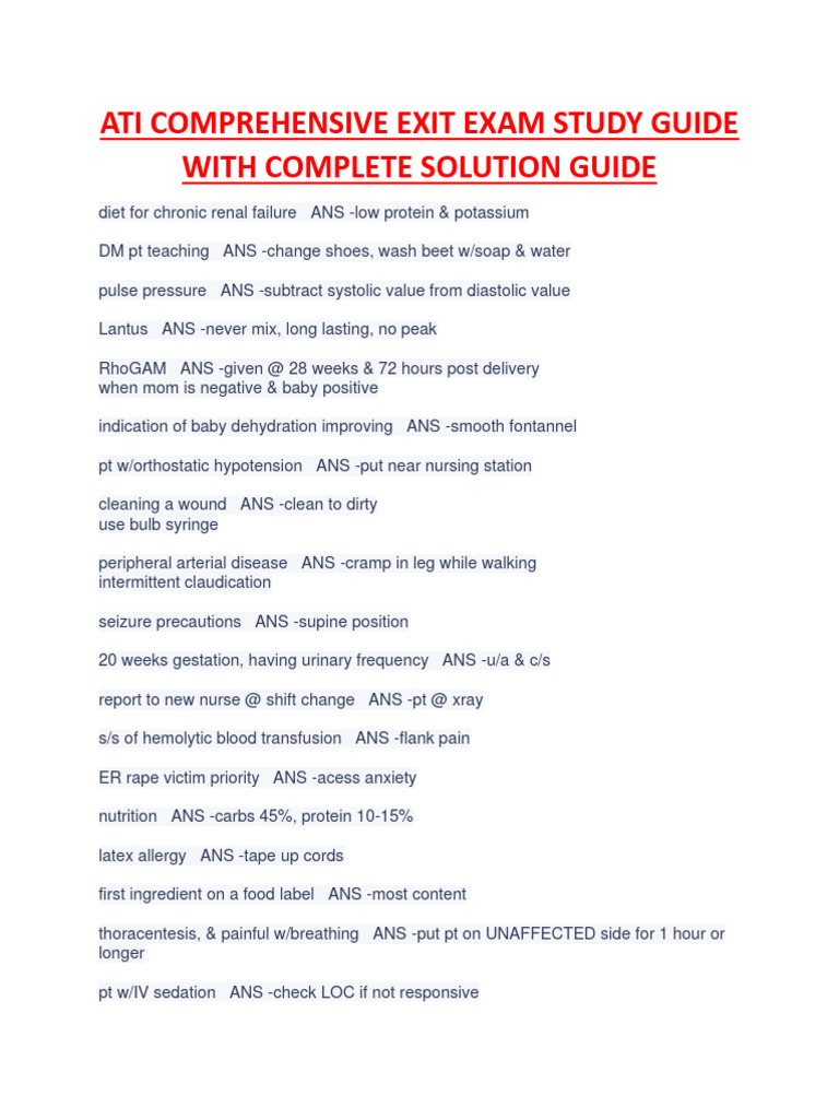 Ati 2 | PDF | Clinical Medicine | Medical Specialties