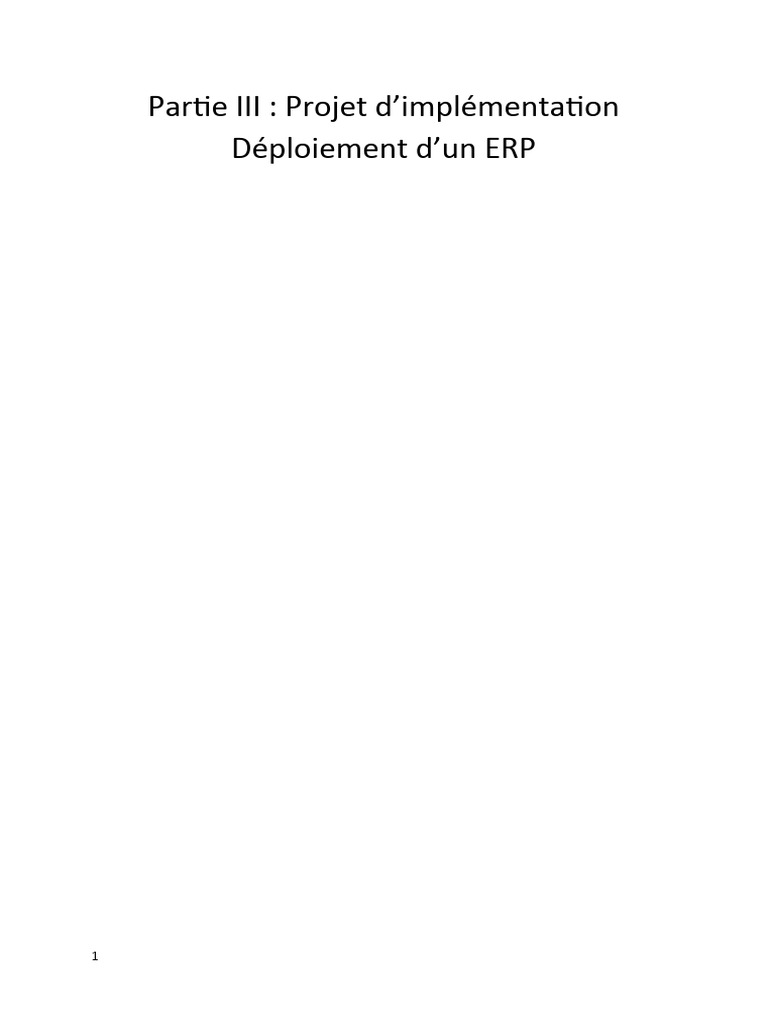 Déploiement ERP : Guide Pratique | PDF | Progiciel de gestion intégré | Logiciel