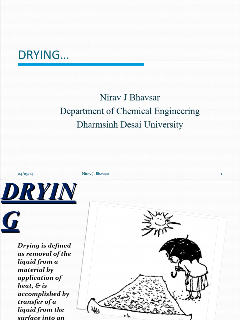 Drying Final | PDF | Humidity | Evaporation