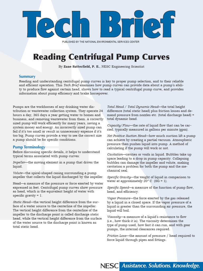 Reading Cent Pump Curves | Download Free PDF | Pump | Liquids