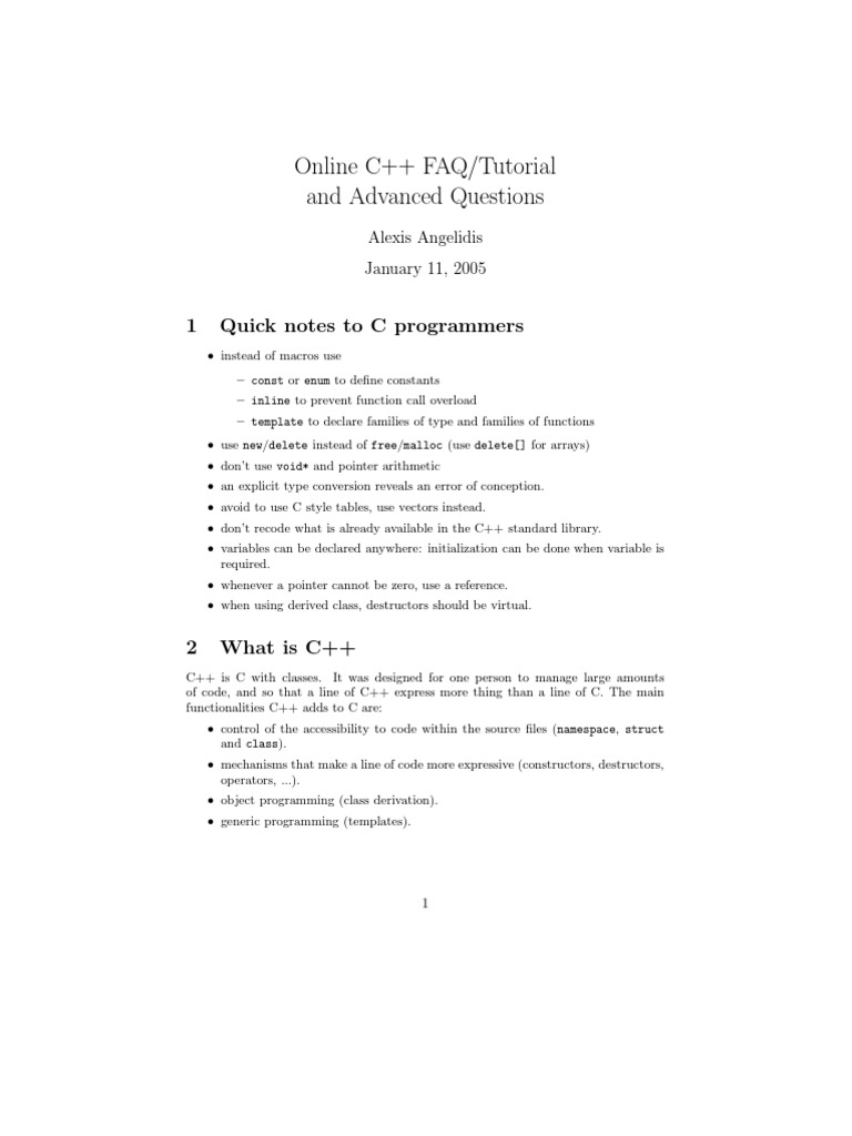 C Tutorial Pdf C Constructor Object Oriented Programming 5439