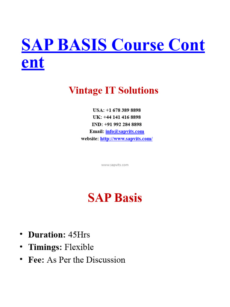 SAP Basis PPT.9319924.Powerpoint | PDF | Computer Networking | Internet