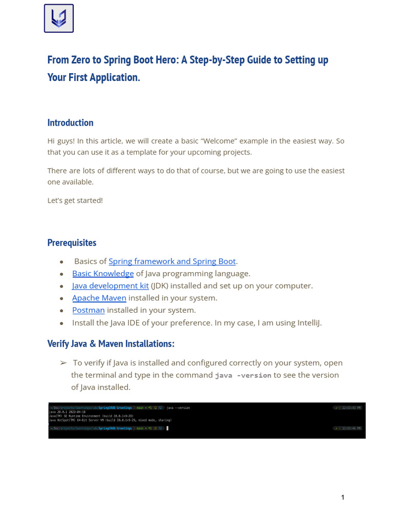 A Step-by-Step Guide to Setting up Your First Application | PDF | Computing | Software Engineering