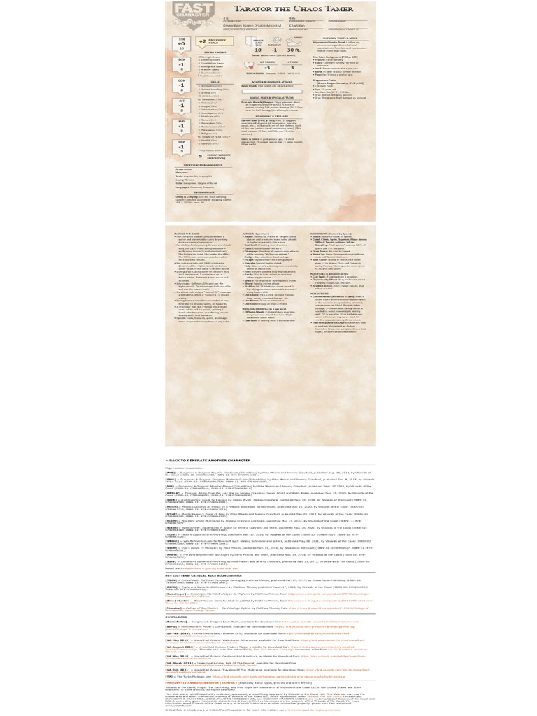 Dragonborn Charlatan Character Sheet | PDF | Dungeons & Dragons ...