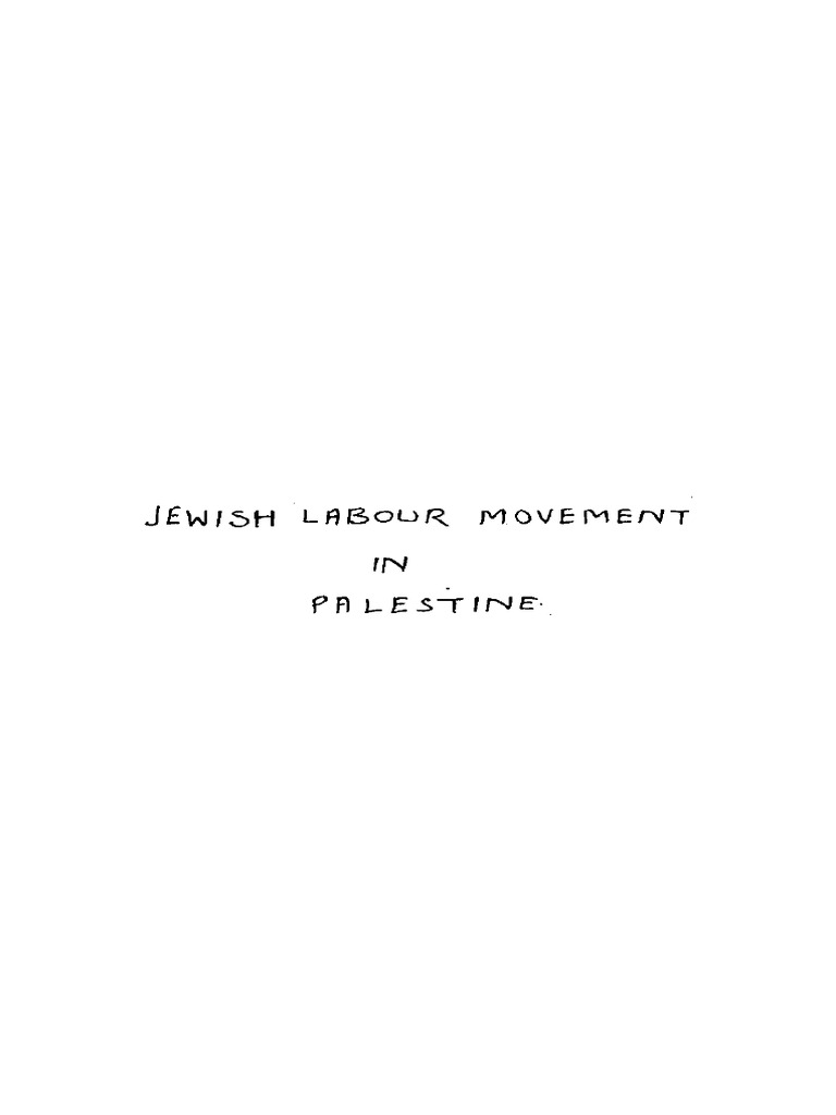 The Jewish Labour Movement | PDF | Socialism | Judaism Related ...