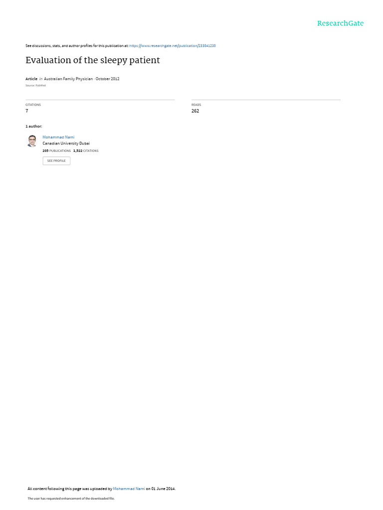 Nami | PDF | Sleep | Diseases And Disorders