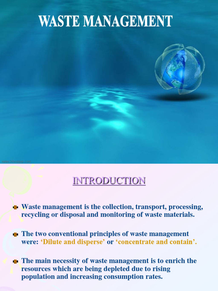 Waste Mgt (1) | PDF | Waste | Municipal Solid Waste