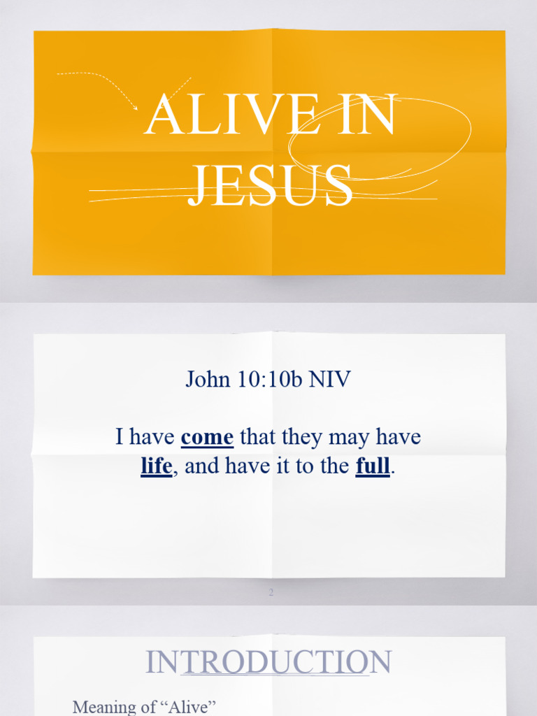 Alive in Jesus: Steps to Empowerment | PDF | Jesus | Systematic Theology