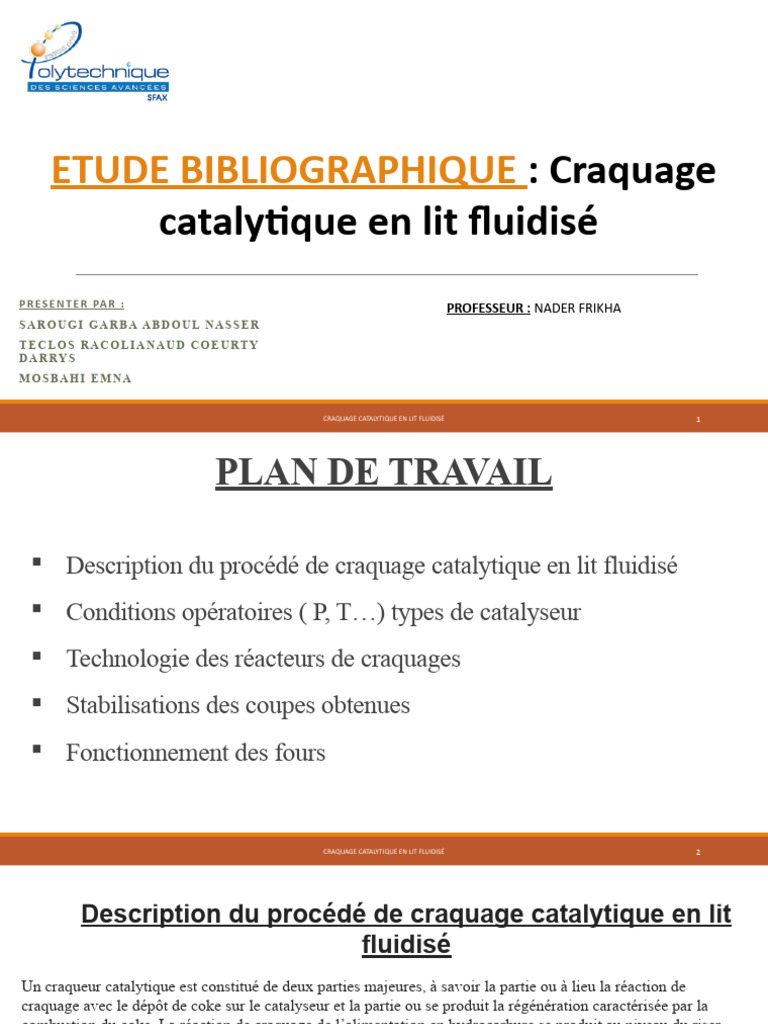 Mini Projet Oil & Gas | PDF | Catalyse | Craquage