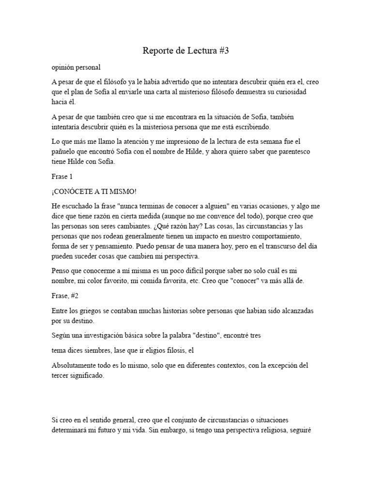 Reporte de Lectura 3 | PDF