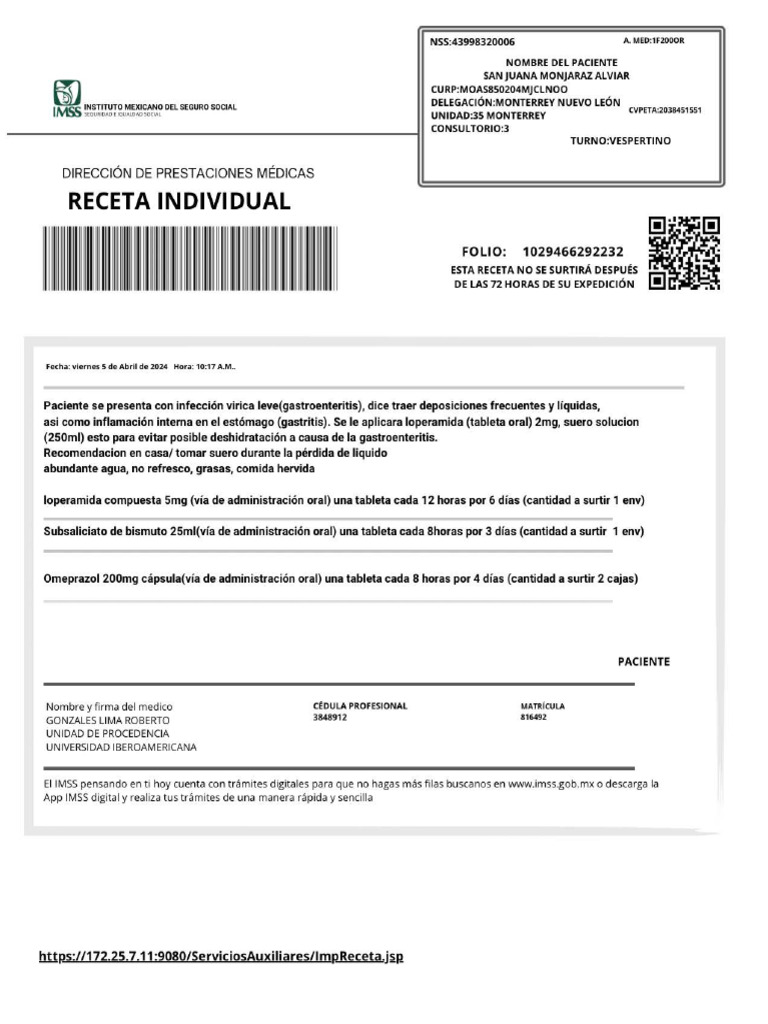 Receta Imss | PDF