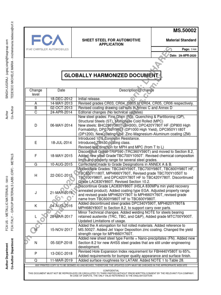 MS.50002 | PDF | Steel | Sheet Metal
