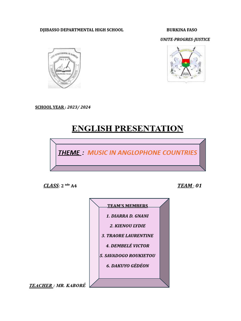 Music in Anglophone Countries | PDF | Art