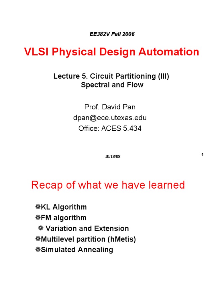 Lecture5 Partitionspectral | PDF | Eigenvalues And Eigenvectors | Algorithms