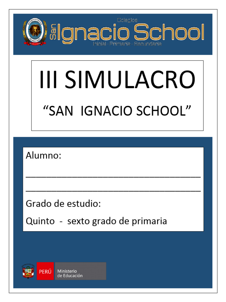 III Simulacro 5to y 6to Grado | PDF | Matemáticas | Álgebra abstracta