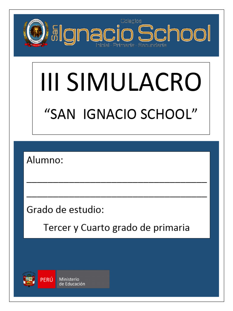 III Simulacro 3ro y 4to Grado | PDF | Matemáticas