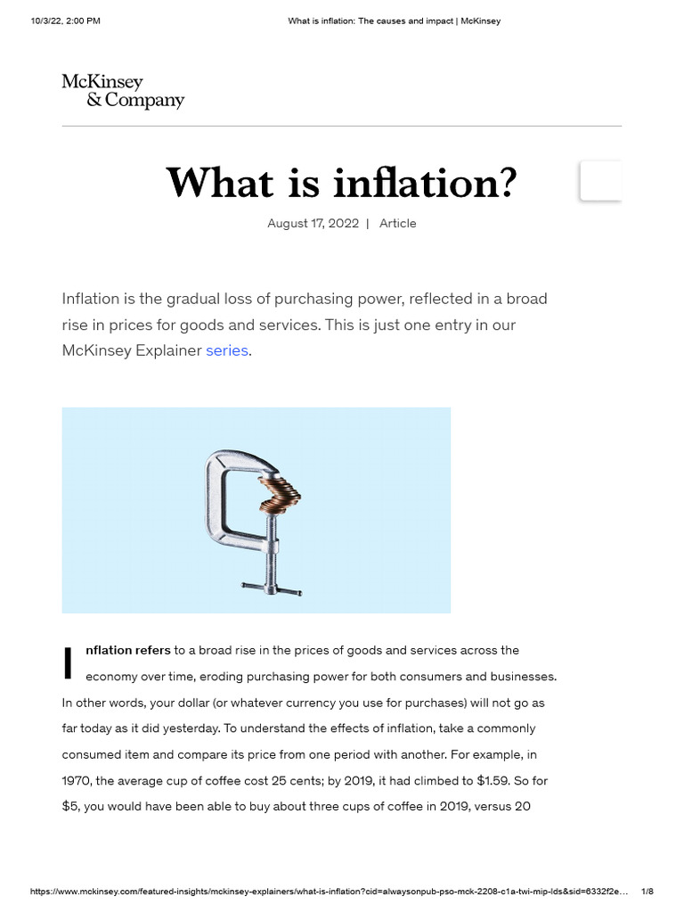 What is inflation_ The causes and impact _ McKinsey | PDF | Inflation | Deflation