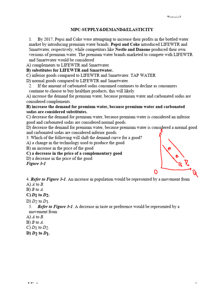 Tutorial Review-1 | Download Free PDF | Supply And Demand | Demand Tutorial Review-1 | Download Free PDF | Supply And Demand | Demand