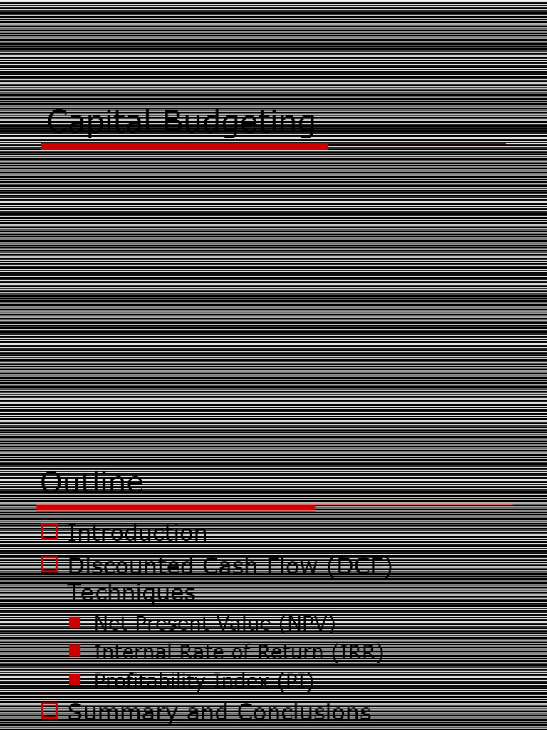 Capital Budgeting | PDF | Capital Budgeting | Net Present Value