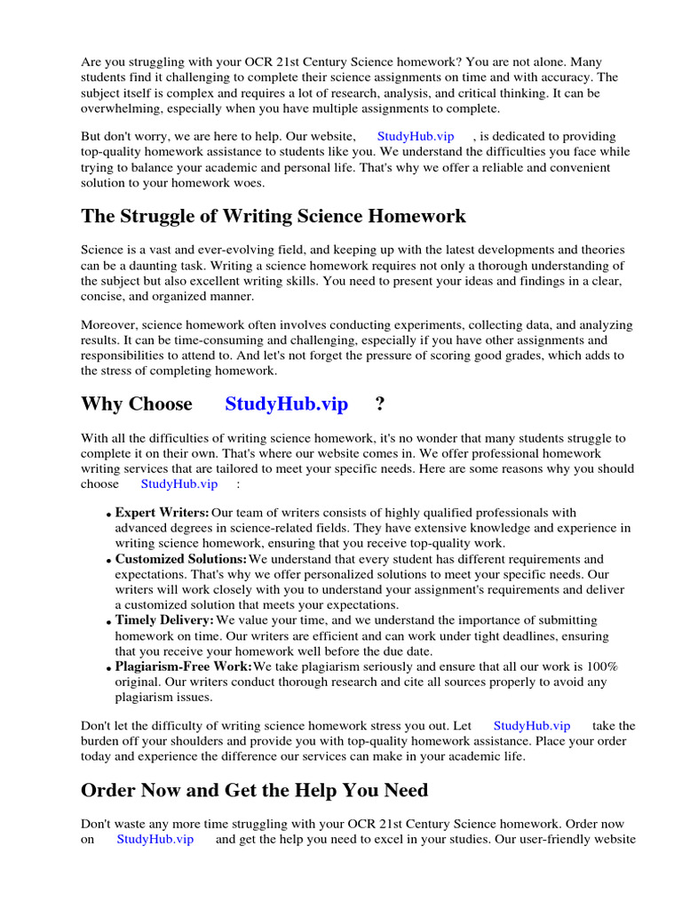 Ocr 21st Century Science Homework Website | PDF | Pay Pal | Homework Ocr 21st Century Science Homework Website | PDF | Pay Pal | Homework