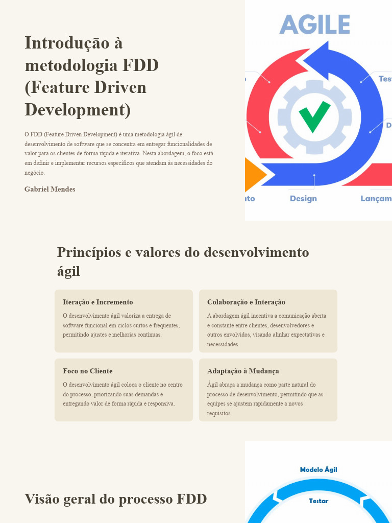 Introducao A Metodologia FDD Feature Driven Development | PDF | Desenvolvimento ágil de software ...