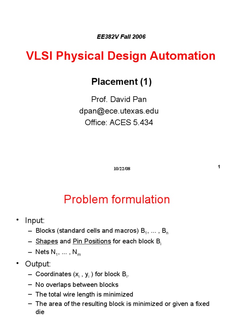 Lecture9 Placement1 | PDF | Computer Engineering | Areas Of Computer Science