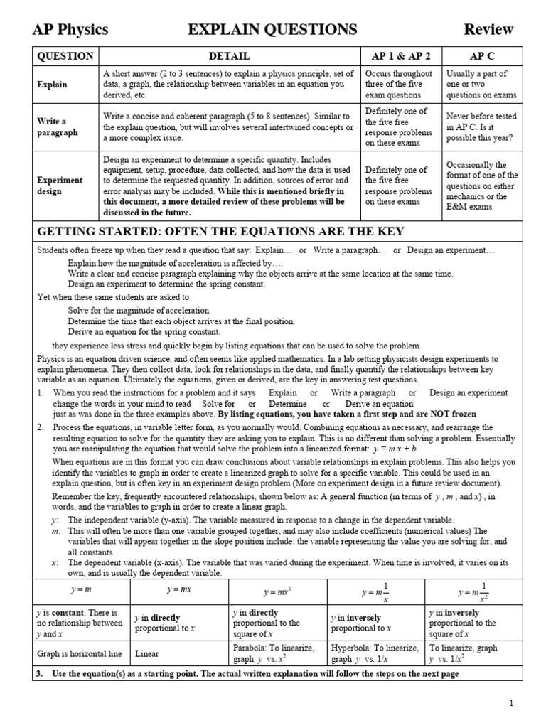 Explain and Paragraph Questions | PDF | Force | Mass