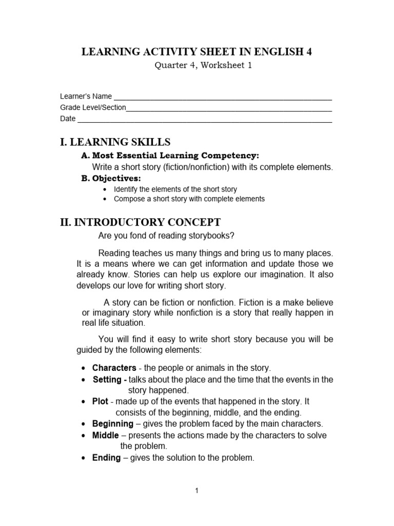 ENG4-LAS-Q4-W1 | PDF