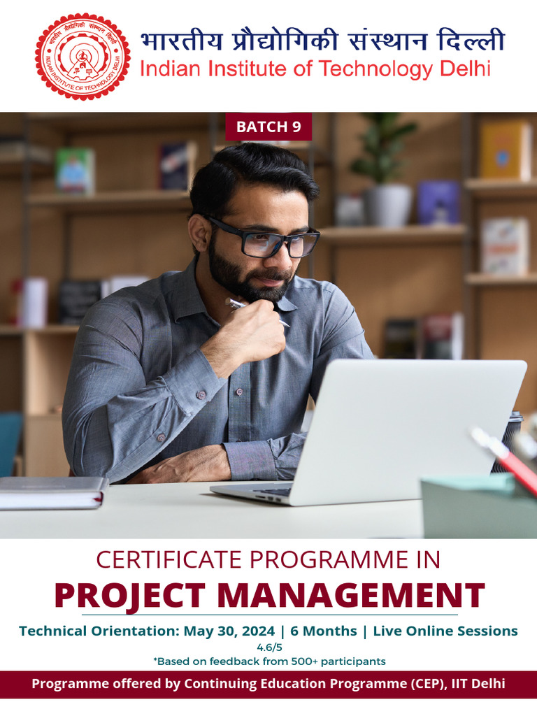 IITD PM B9 Brochure | PDF | Project Management | Laptop